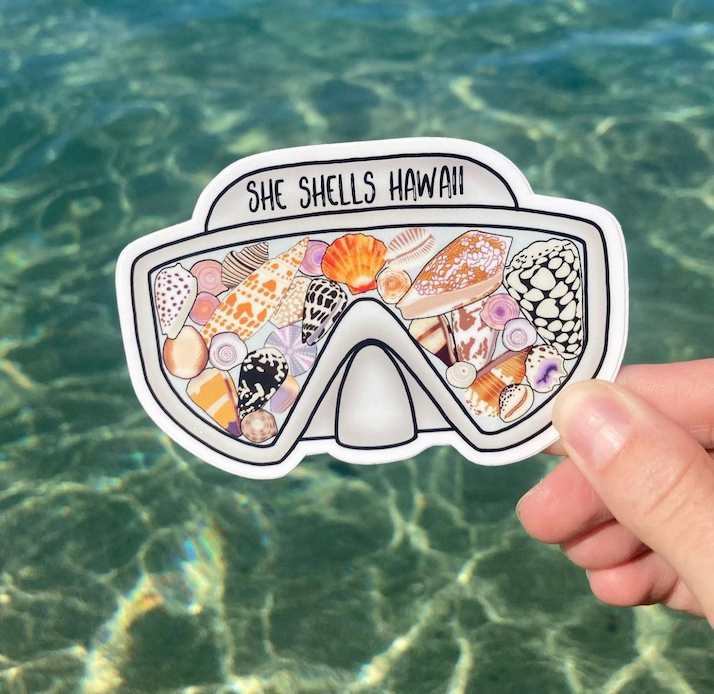 Shell Mask Sticker - Pakaloha Bikinis